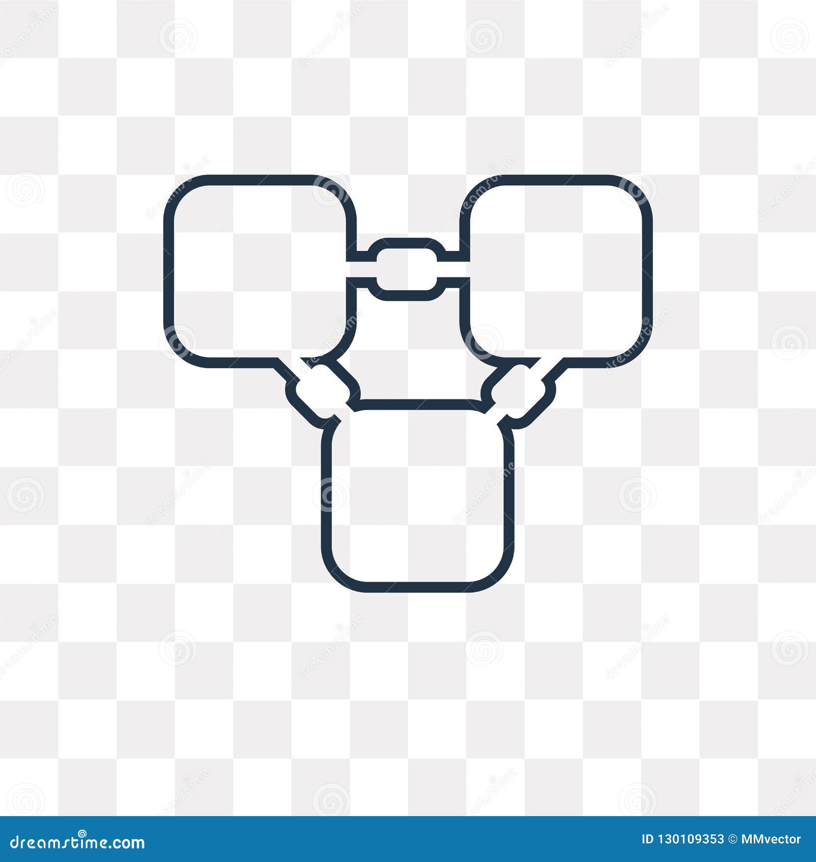 Blockchain Vector Icon Isolated on Transparent Background, Linear ...