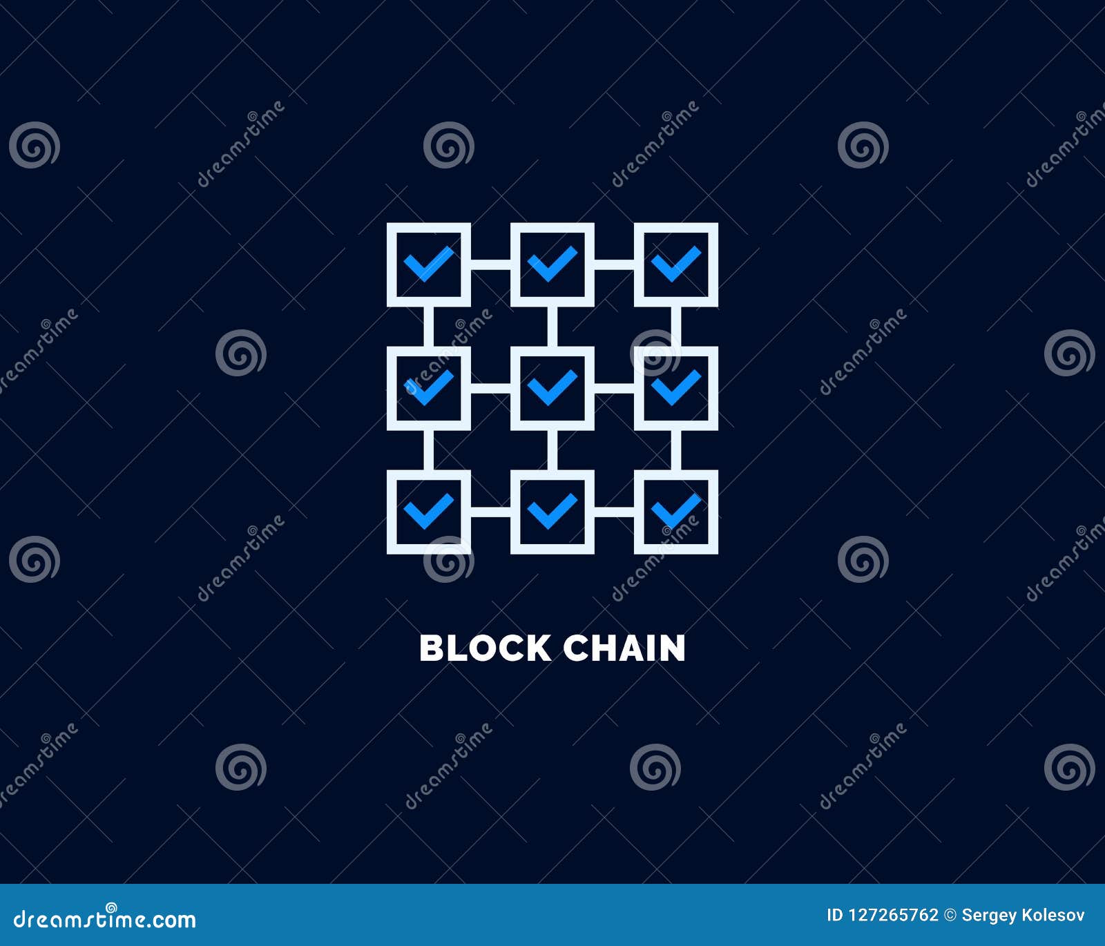 Blockchain Vector Illustration Background With Icons, Graphs And ...