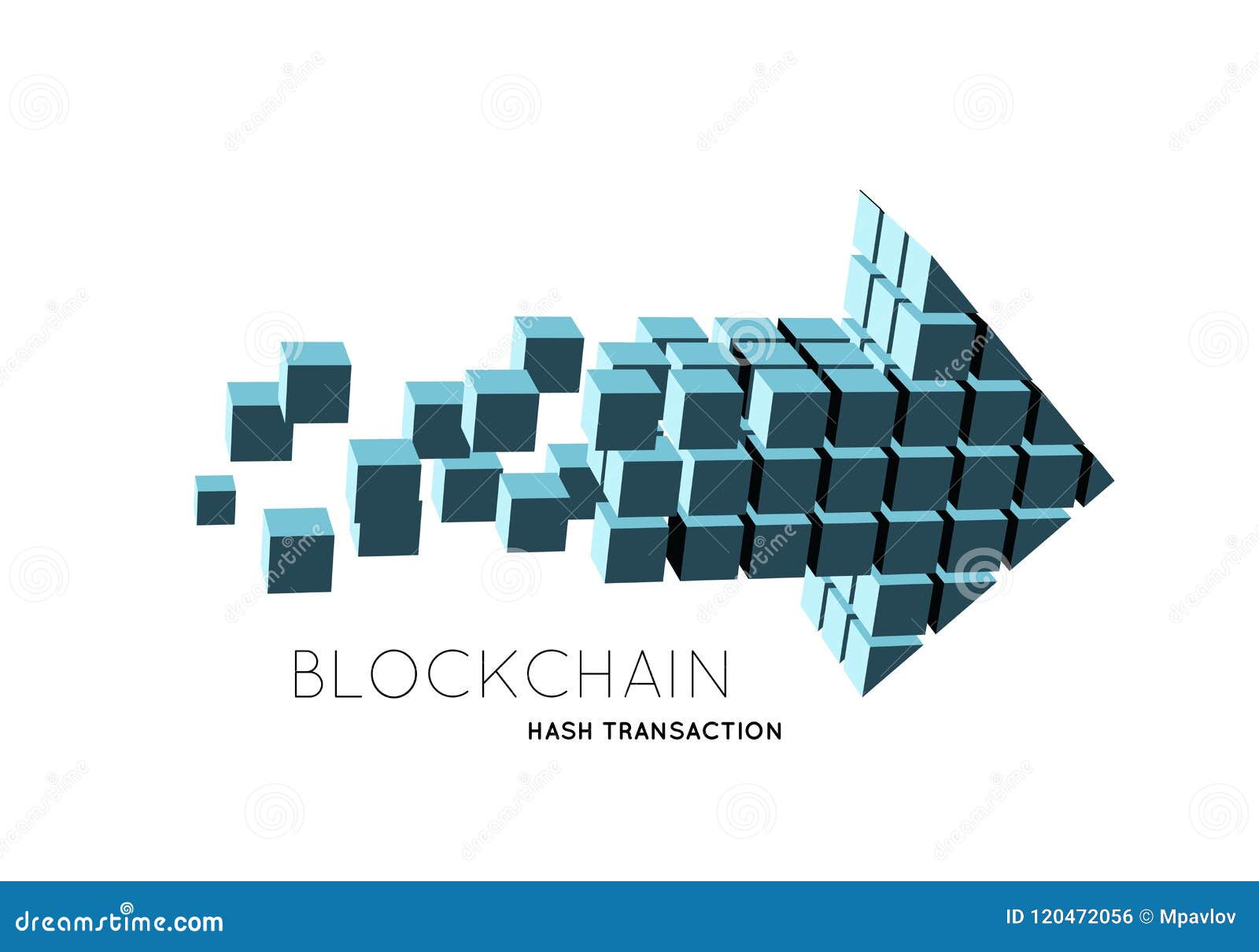Blockchain Vector Illustration in the Form of Cubes in the Form of an ...