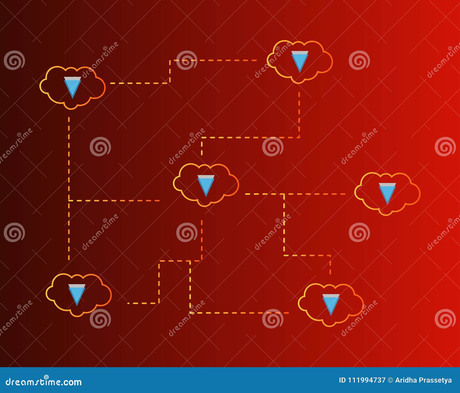 Blockchain Verge with Cloud Background Collection Editorial Photography ...