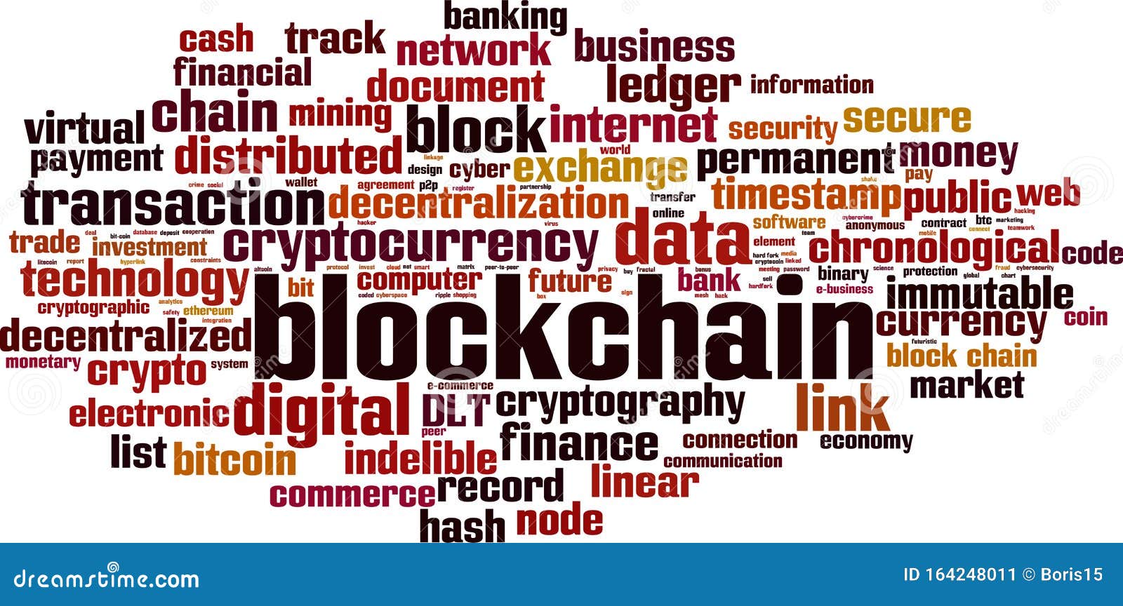 Blockchain word cloud stock vector. Illustration of banking - 164248011