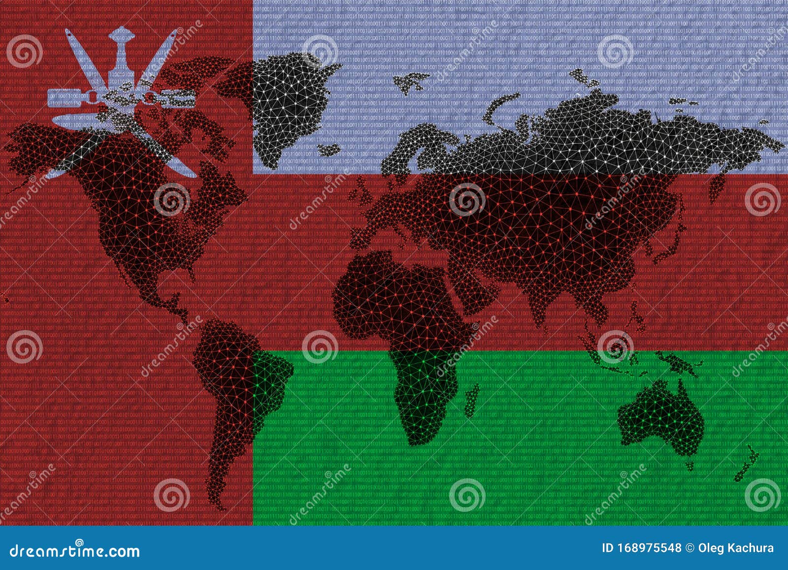 Flag Of Oman On Wooden Plate Background Grunge Omani Flag Texture