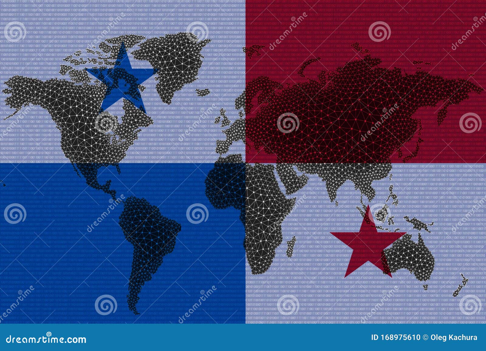 The Flag Of Panama In The World Map Royalty-Free Stock Photography ...