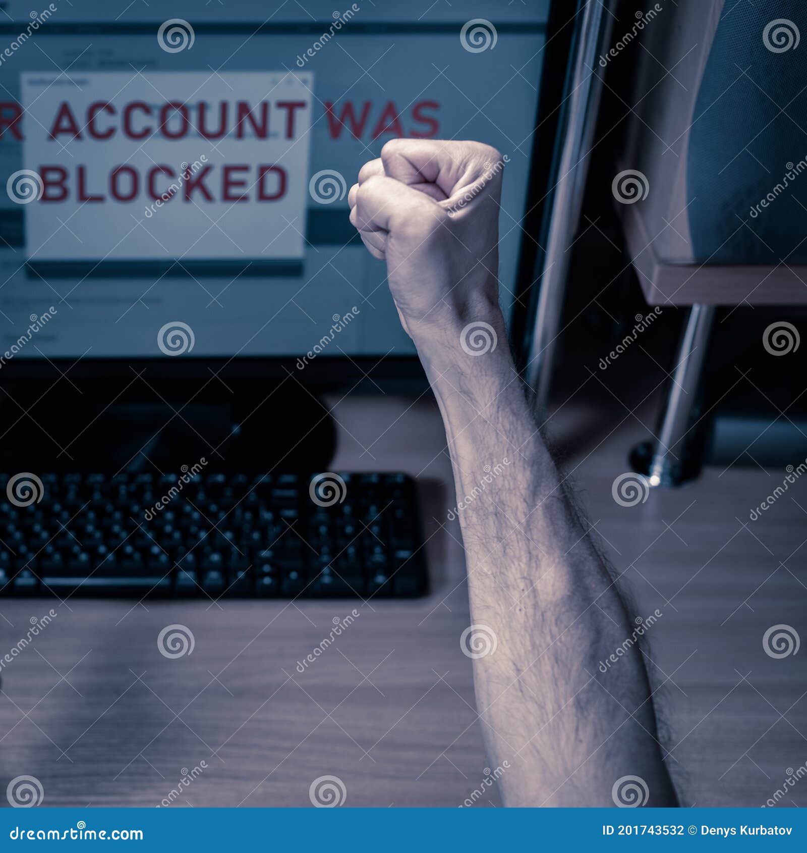 Blocked banking account stock photo. Image of anger - 201743532