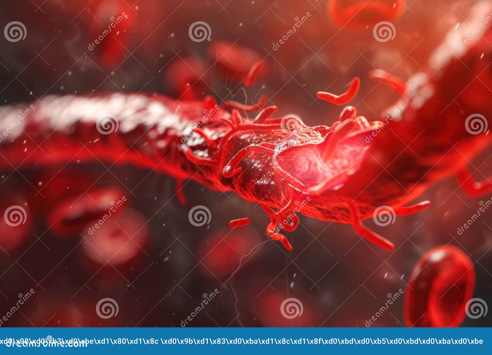 Blocked Blood Vessel Human Anatomy Stock Illustration - Illustration of ...