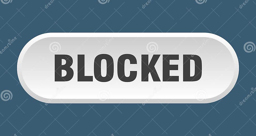 Blocked button stock vector. Illustration of website - 196828411