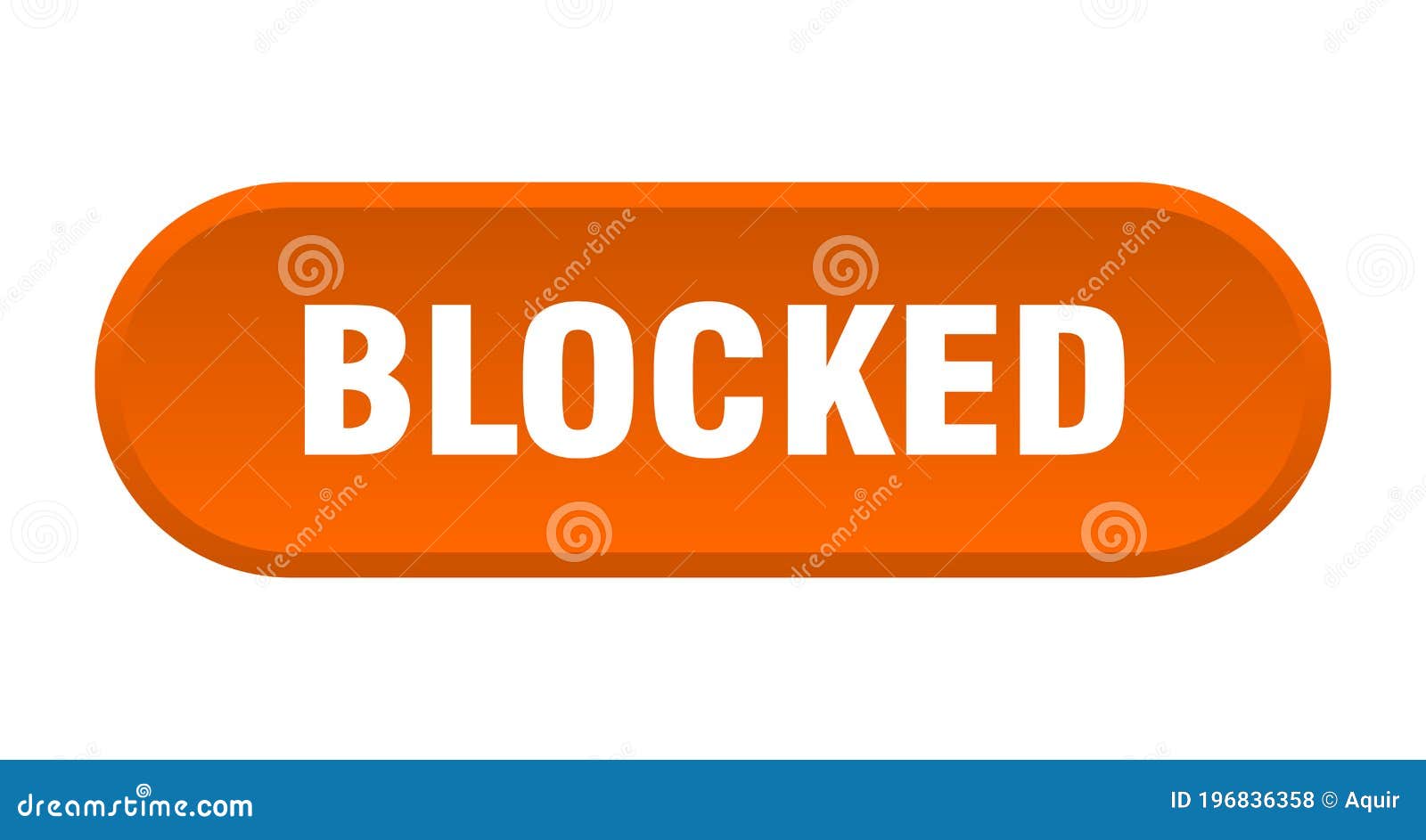 Blocked button stock vector. Illustration of blocked - 196836358