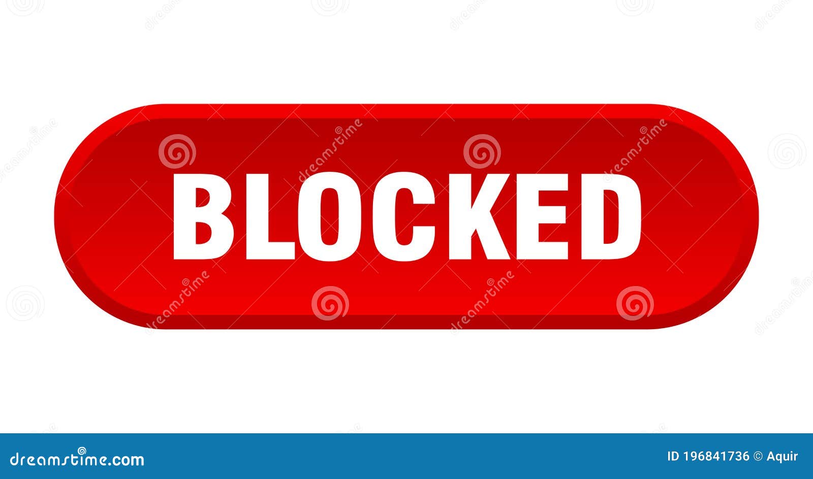 Blocked button stock vector. Illustration of blocked - 196841736