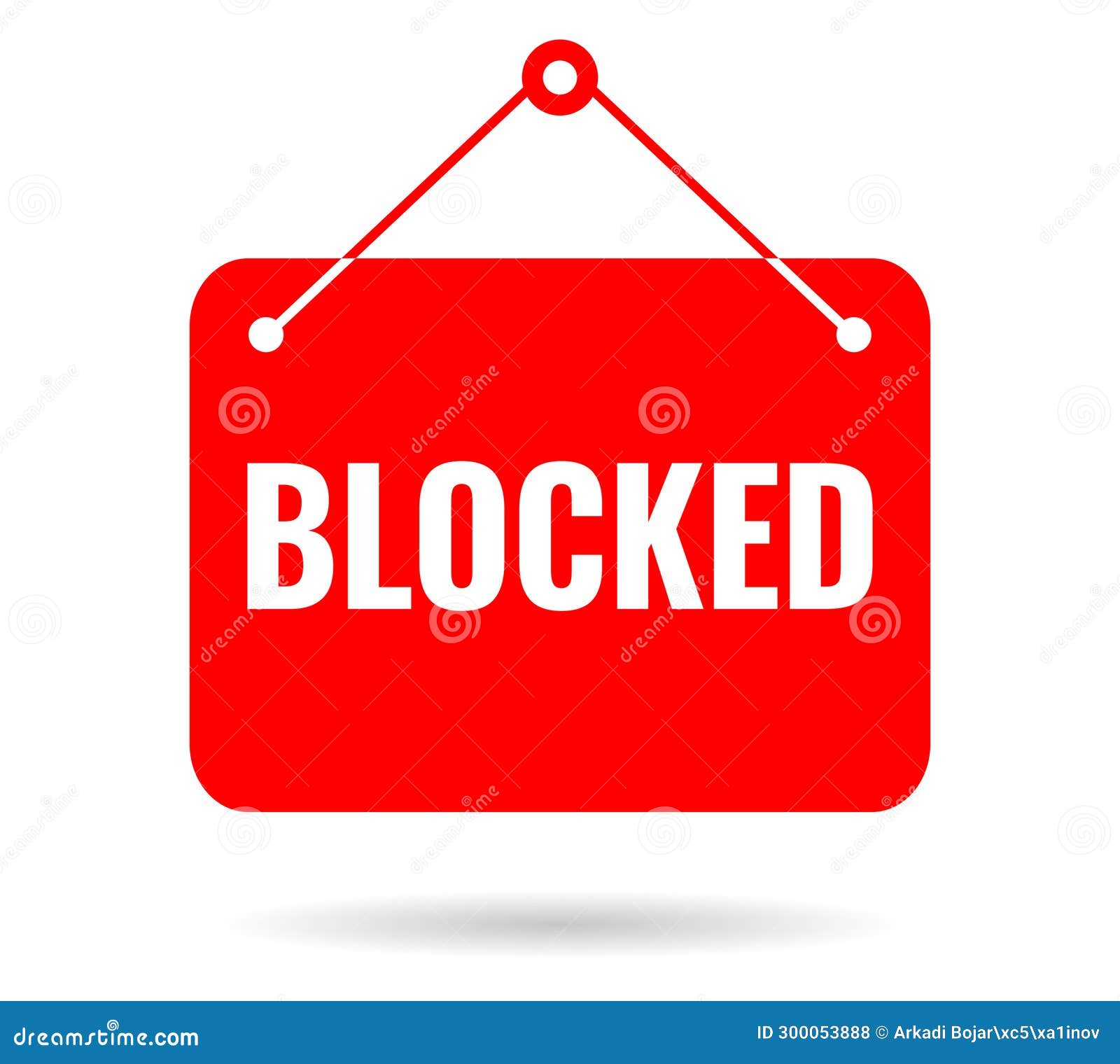 Blocked Hanging Vector Sign Stock Illustration - Illustration of ...