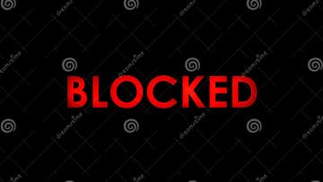 Blocked red message text stock image. Image of isolated - 184589499