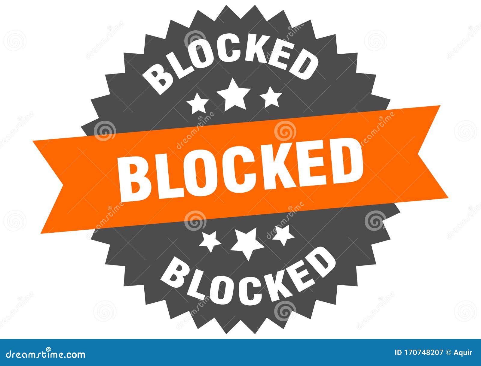 Blocked Sign. Blocked Circular Band Label. Blocked Sticker Stock Vector ...