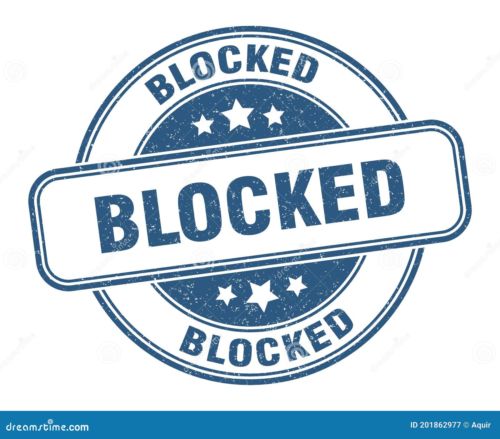 Blocked Stamp. Blocked Round Grunge Sign Stock Vector - Illustration of ...