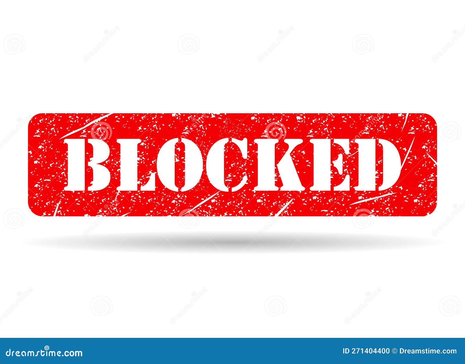 Blocked Stamp Symbol Shadow, Label Sticker Sign Button, Text Banner ...