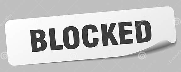Blocked Sticker. Blocked Label Stock Vector - Illustration of white ...