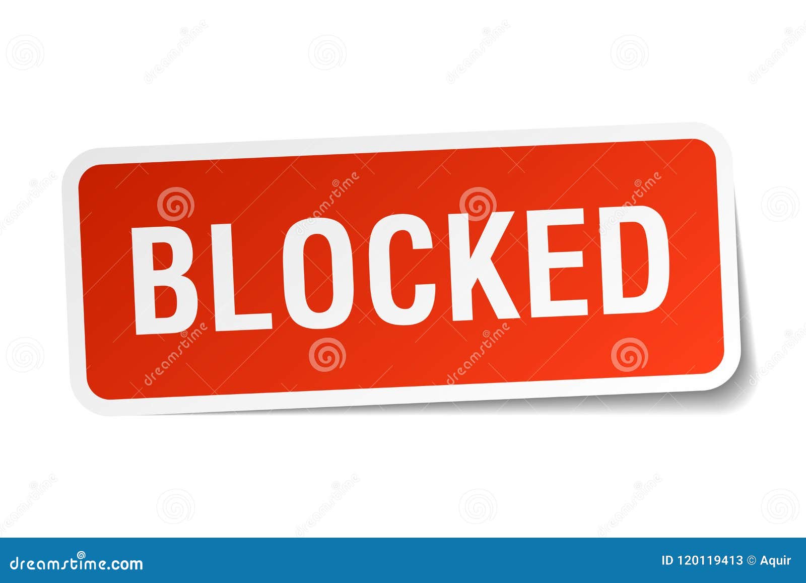 Blocked sticker stock vector. Illustration of blocked - 120119413