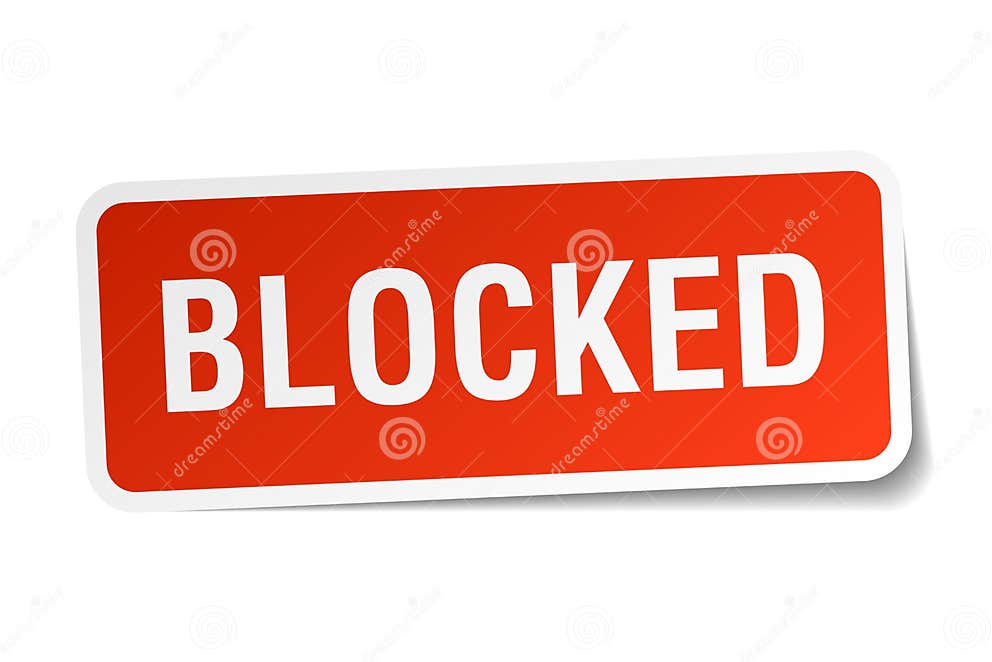 Blocked sticker stock vector. Illustration of blocked - 120119413