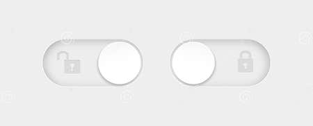 Blocked and Unlocked Toggle Switch Buttons. Material Design Switch ...
