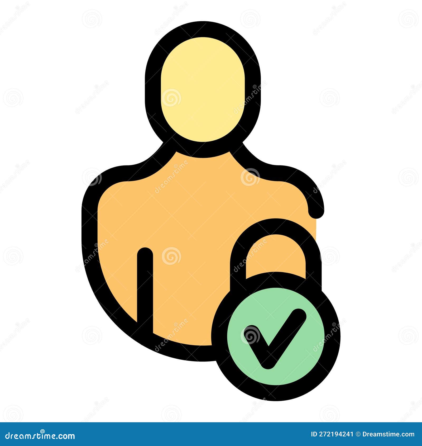 Blocked User Icon Vector Flat Stock Illustration - Illustration of ...