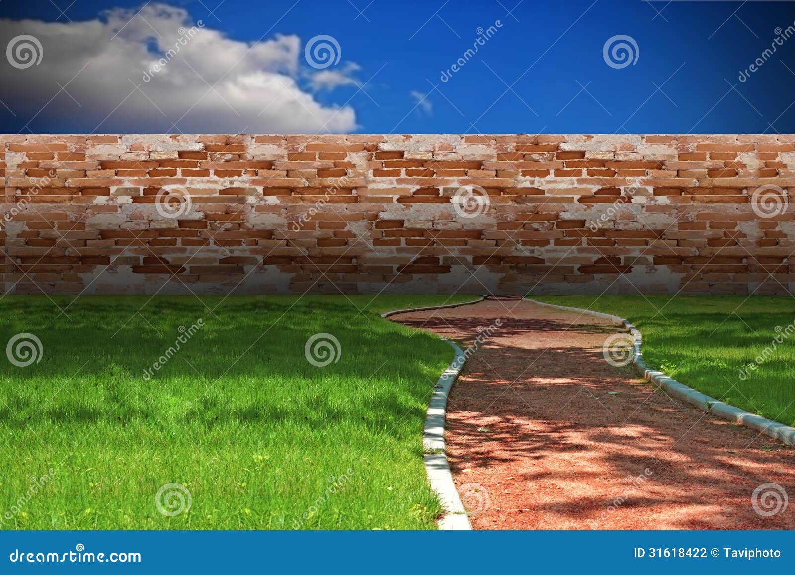 Blocked way stock photo. Image of background, brick, idea - 31618422