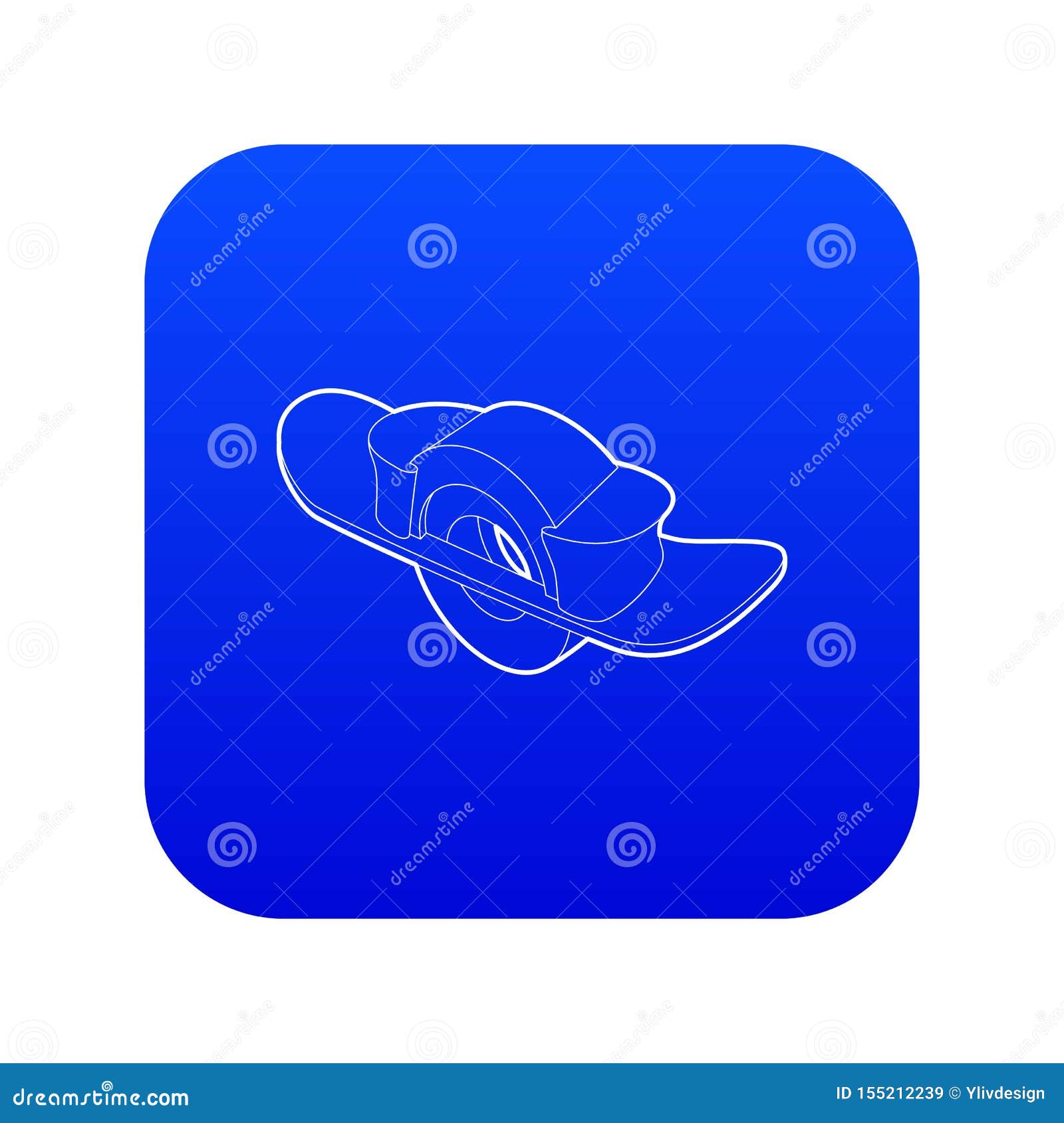 Blocked Wheel Icon Blue Vector Stock Vector - Illustration of element ...