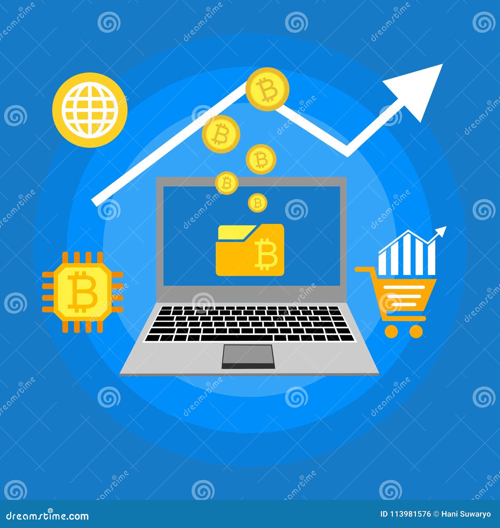 Blockhain Scheme, Mining Crypto Currency, Server Room, Powered ...