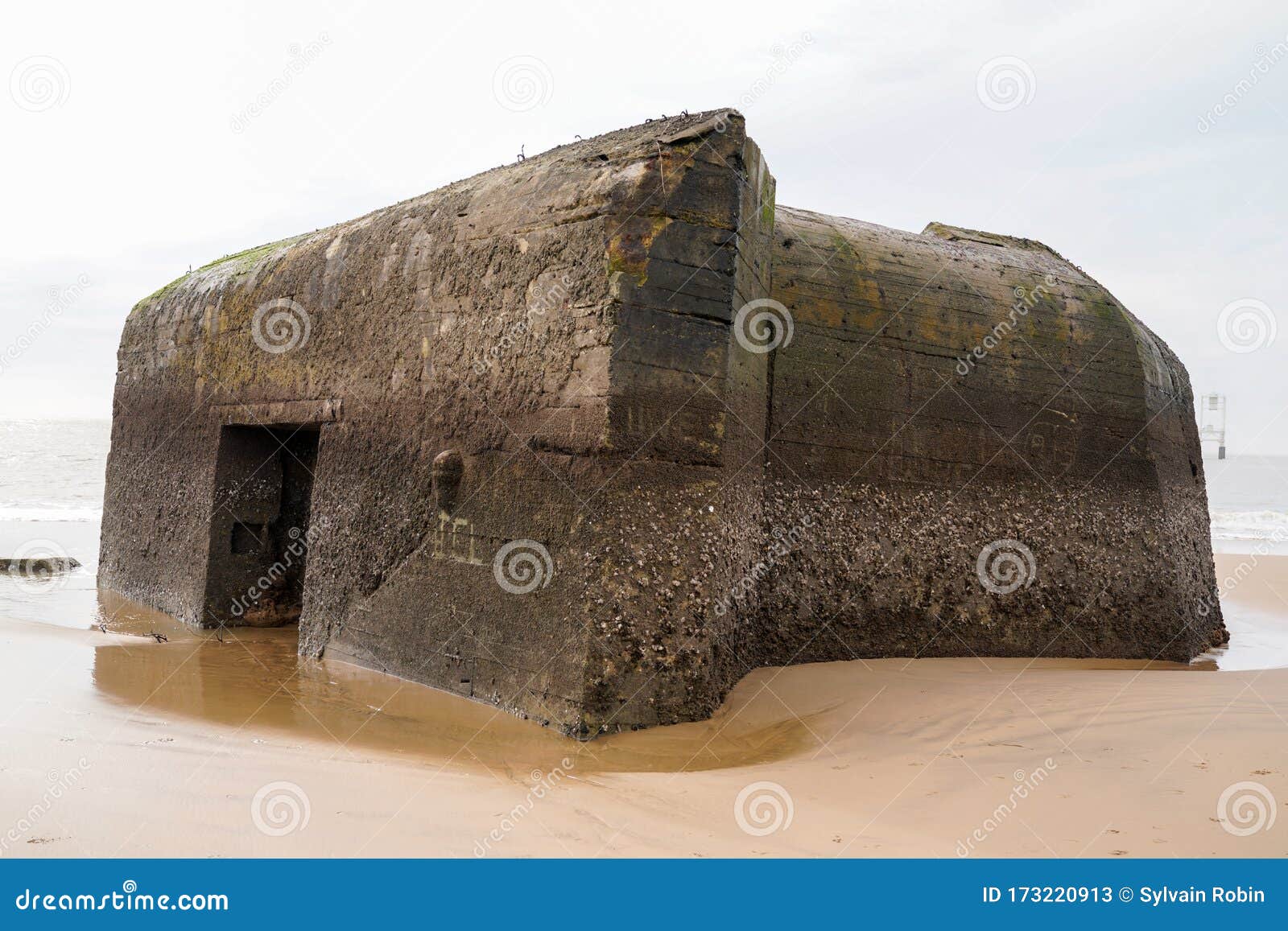 German Blockhaus And 50 Mm Anti Tank Gun At St Aubin-sur-Mer, World War ...