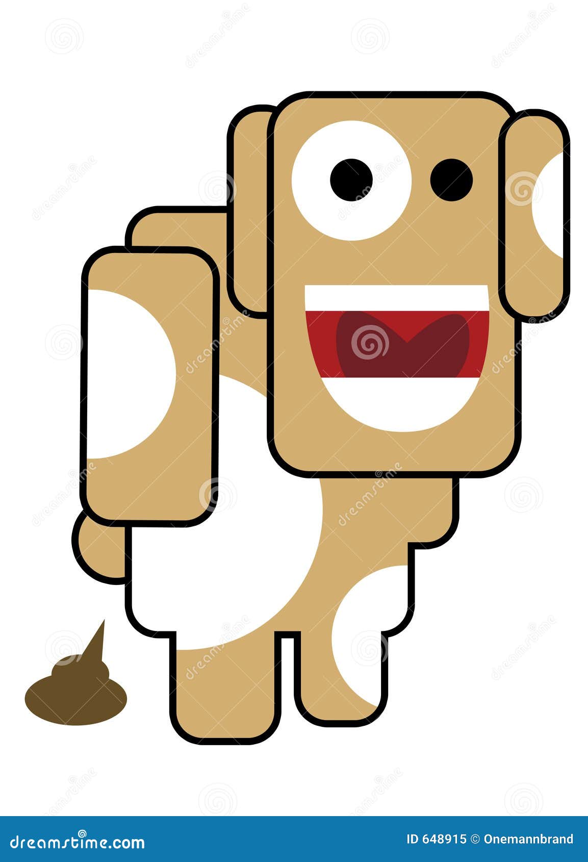 Blockhead dog stock illustration. Illustration of blockhead - 648915