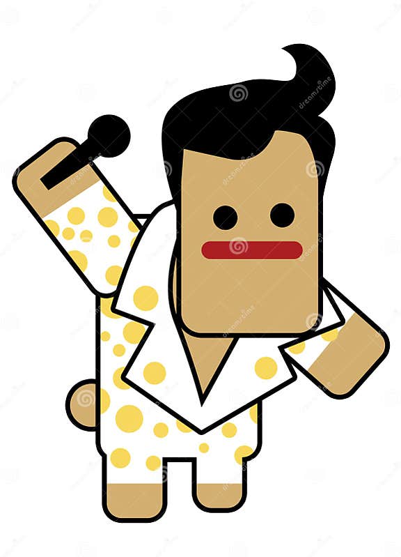 Blockhead elvis stock vector. Illustration of elvis, dance - 648918