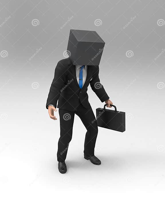 Blockhead man stock illustration. Illustration of person - 59341937