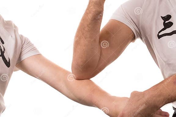Blocking arms. stock photo. Image of background, wushu - 60192022