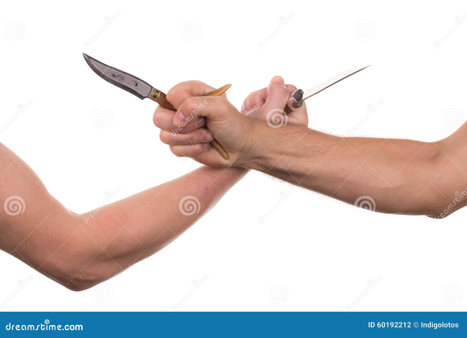 Blocking Arms with a Knife. Stock Photo - Image of combat, knife: 60192212