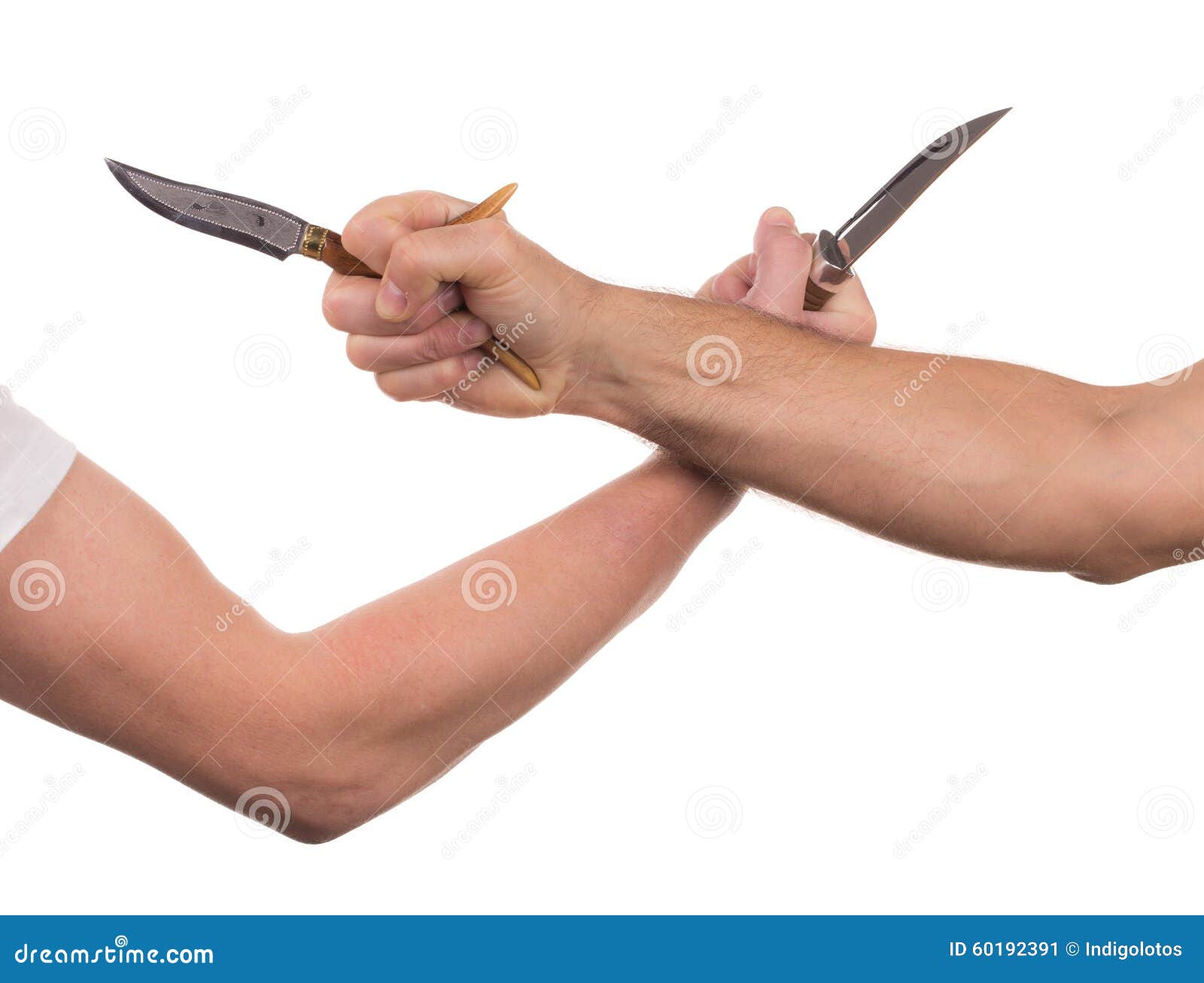 Blocking Arms with a Knife. Stock Image - Image of eyllow, karate: 60192391