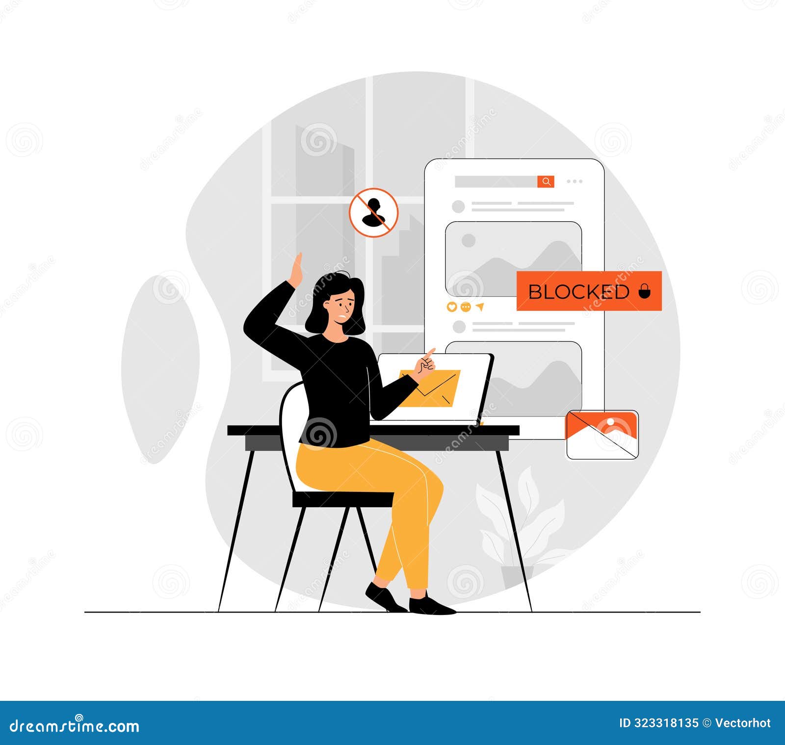 Blocking, Banned User Account on Social Media. Error, Access is Denied ...