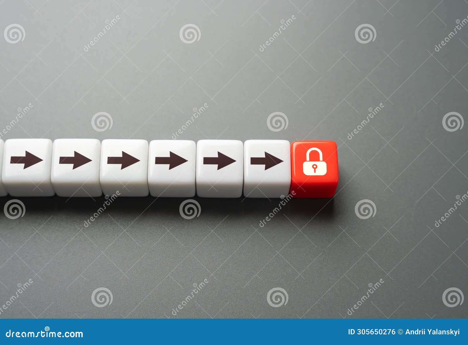 Blocking Further Movement. Stopping Progress Stock Photo - Image of ...