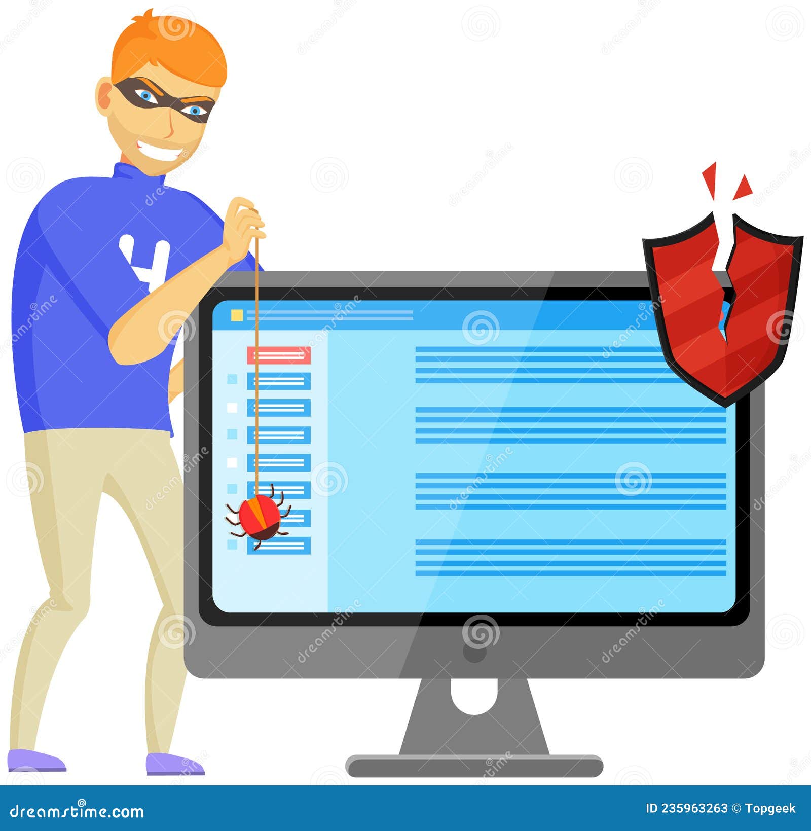 Hacker Breaks Into Computer Cyber Attacker Trying To Hack Pc Breaking System Cracking