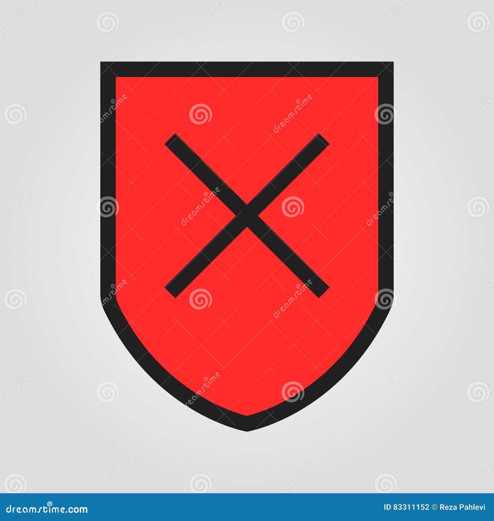 Blocking Icon in Trendy Flat Style Isolated on Grey Background ...