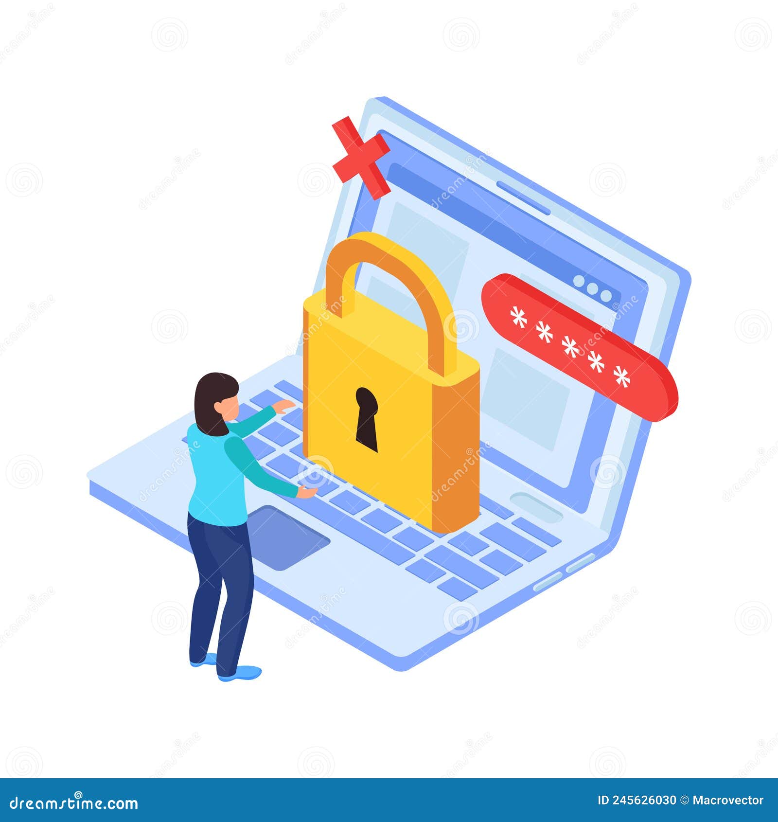 Blocking Internet Icon stock vector. Illustration of website - 245626030