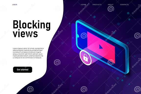 Blocking Views on Video, Banned Media Contect, Landing Page Template ...