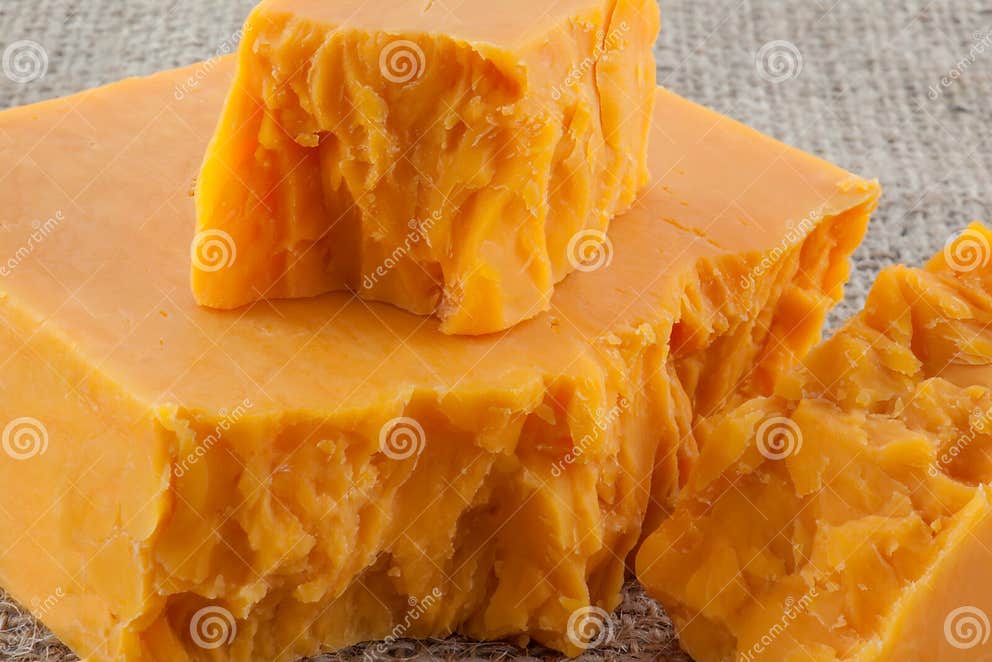 Blocks of Aged Red Cheddar Cheese Stock Image - Image of gourmet ...