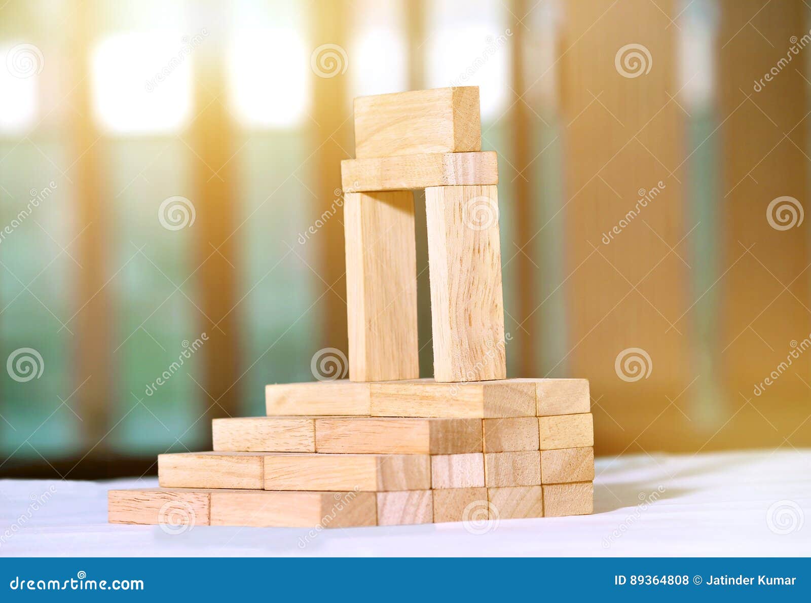 Blocks Arranged in Step Wise Order. Stock Photo - Image of growth, wall ...