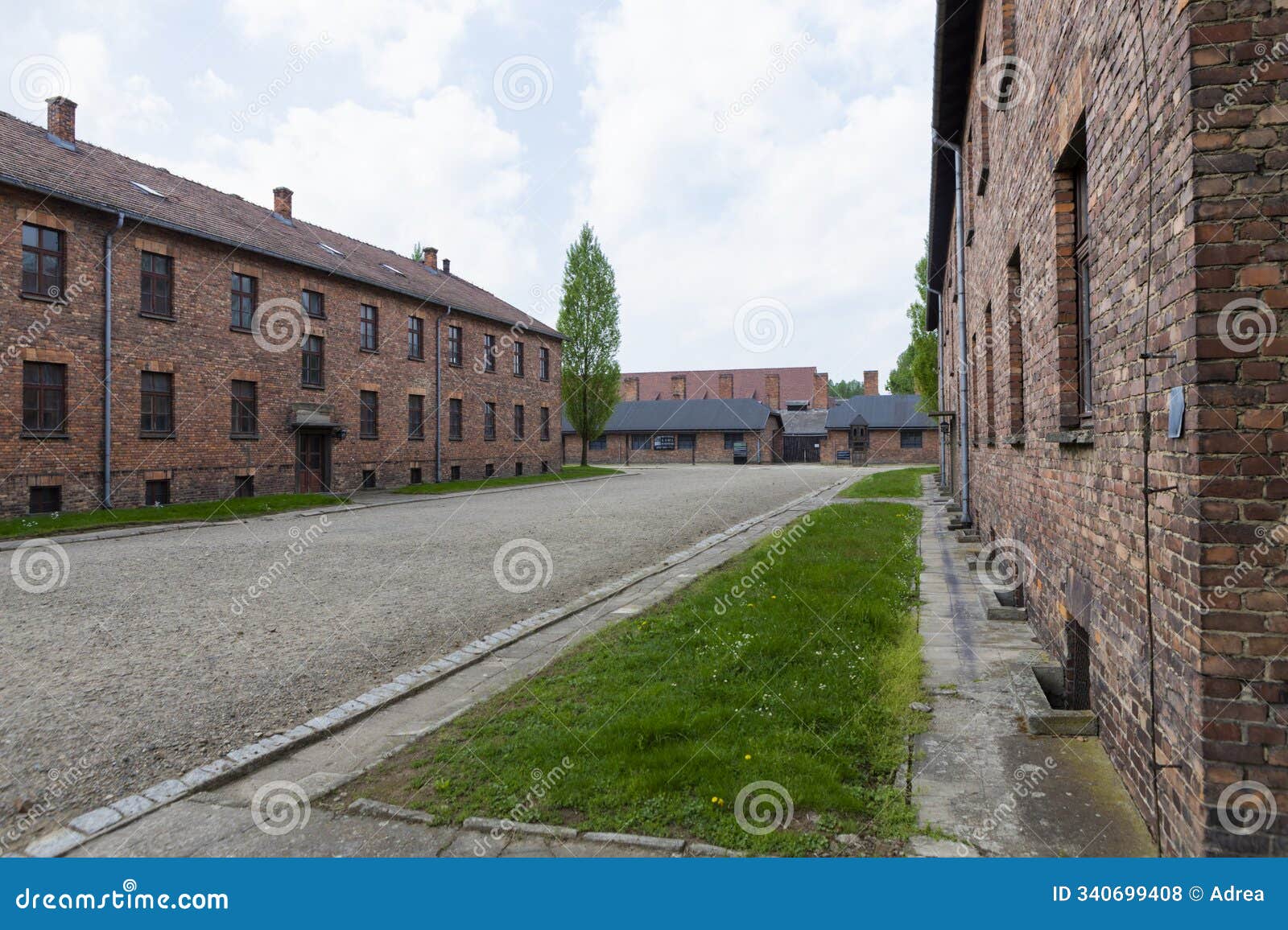 Blocks from Auschwitz Concentration Camp Complex Stock Photo - Image of ...