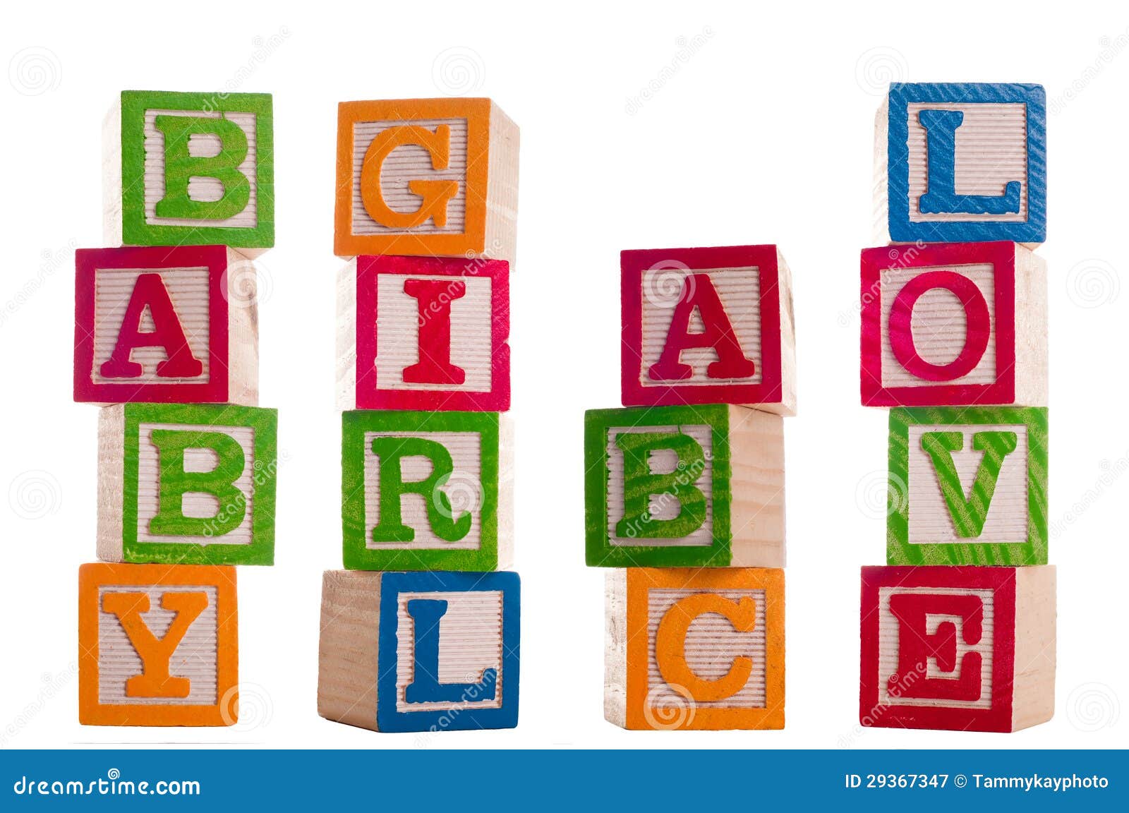 Blocks of Baby Girl Abc Love Stock Image - Image of boys, blocks: 29367347