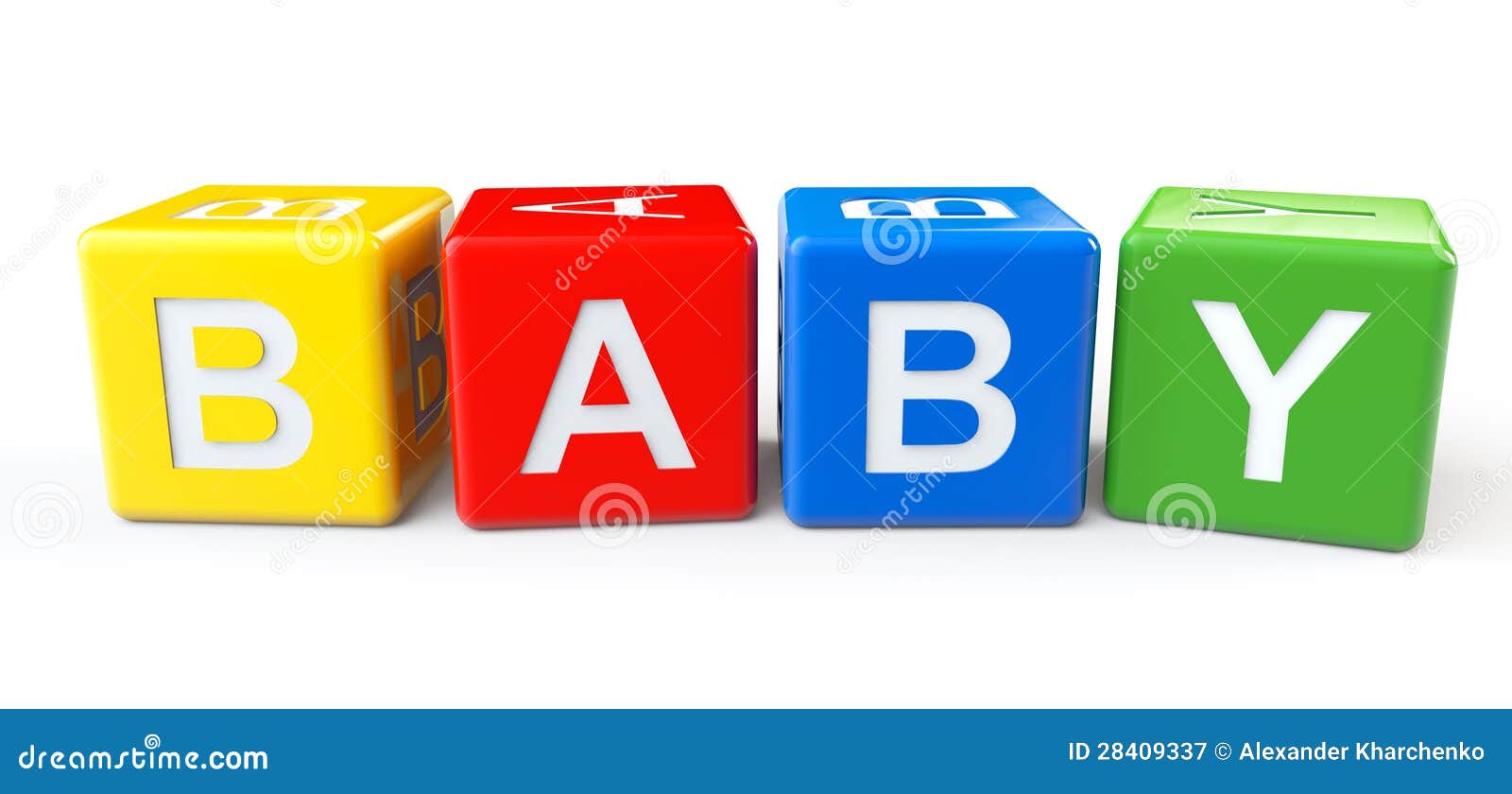Blocks with baby sign stock illustration. Illustration of blue - 28409337