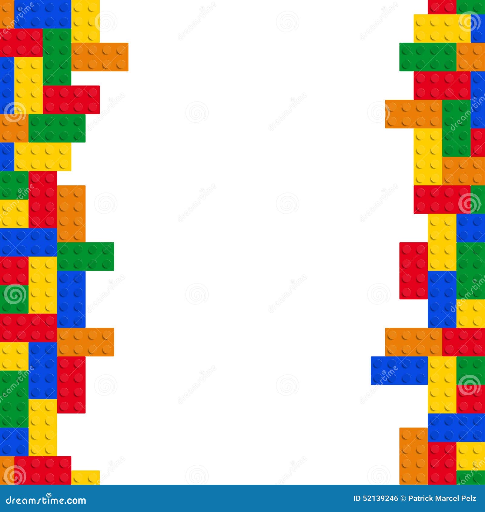 Blocks - Bricks Left and Right Seamless Stock Illustration ...