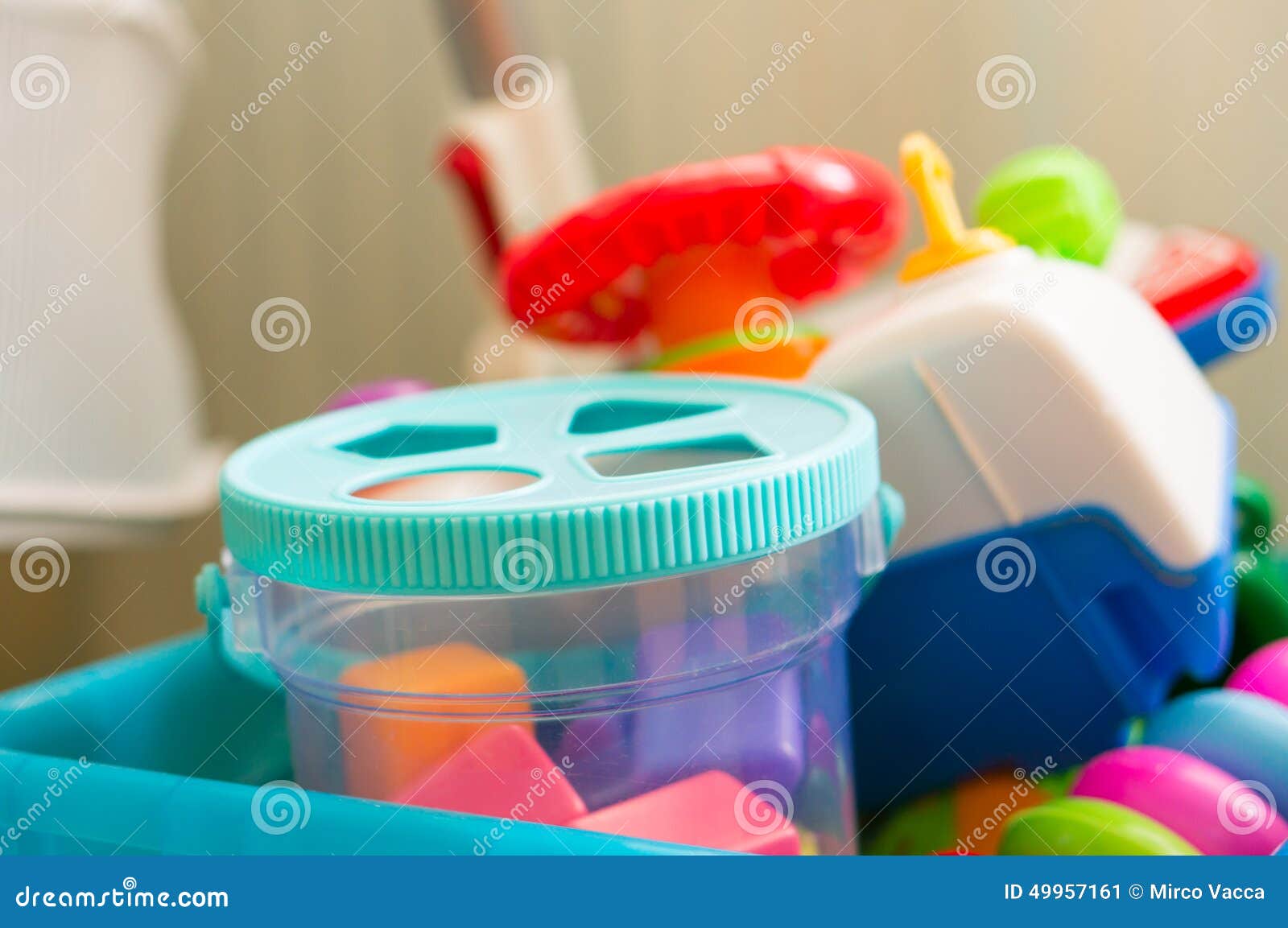 Blocks bucket stock image. Image of blocks, object, plastic - 49957161