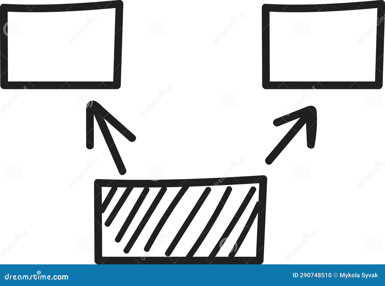 Blocks Chart Doodle stock vector. Illustration of arrow - 290748510