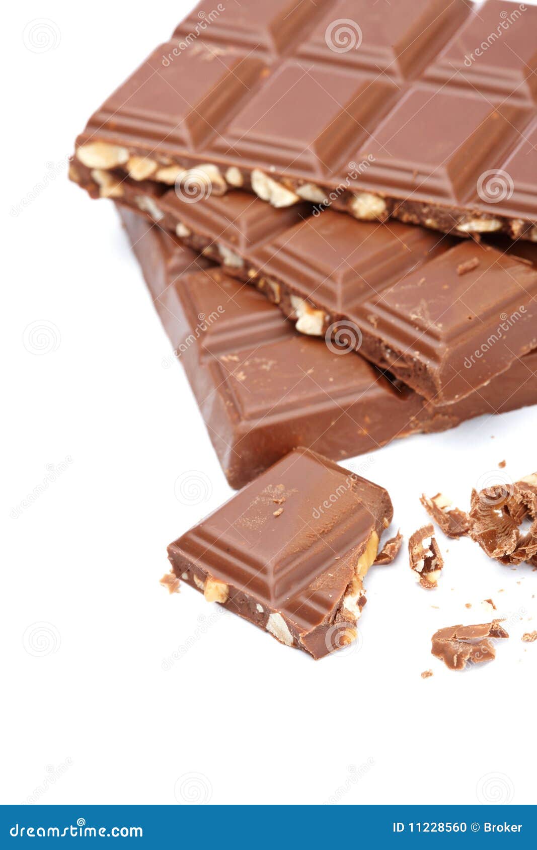 Blocks of chocolate stock photo. Image of broken, chocolat - 11228560