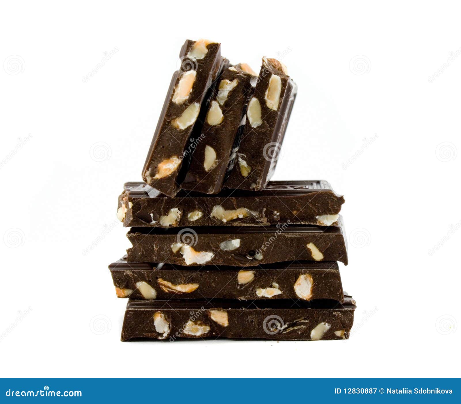 Blocks of chocolate stock image. Image of cooking, candy - 12830887