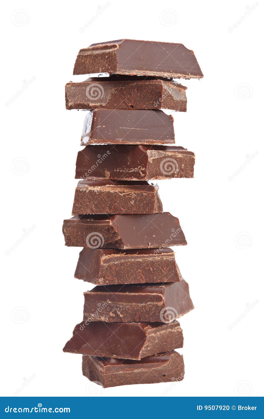 Blocks of chocolate stock photo. Image of calorie, chocolate - 9507920