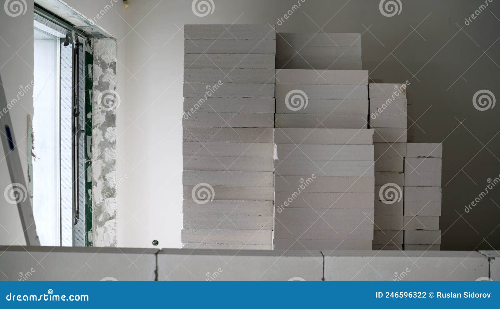 Folded Wall Foam Blocks for the Construction of Partitions in a ...